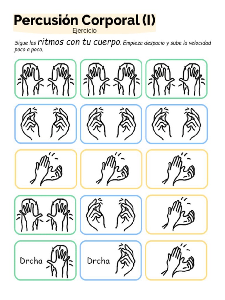 Percusion Corporal Ejercicios | PDF