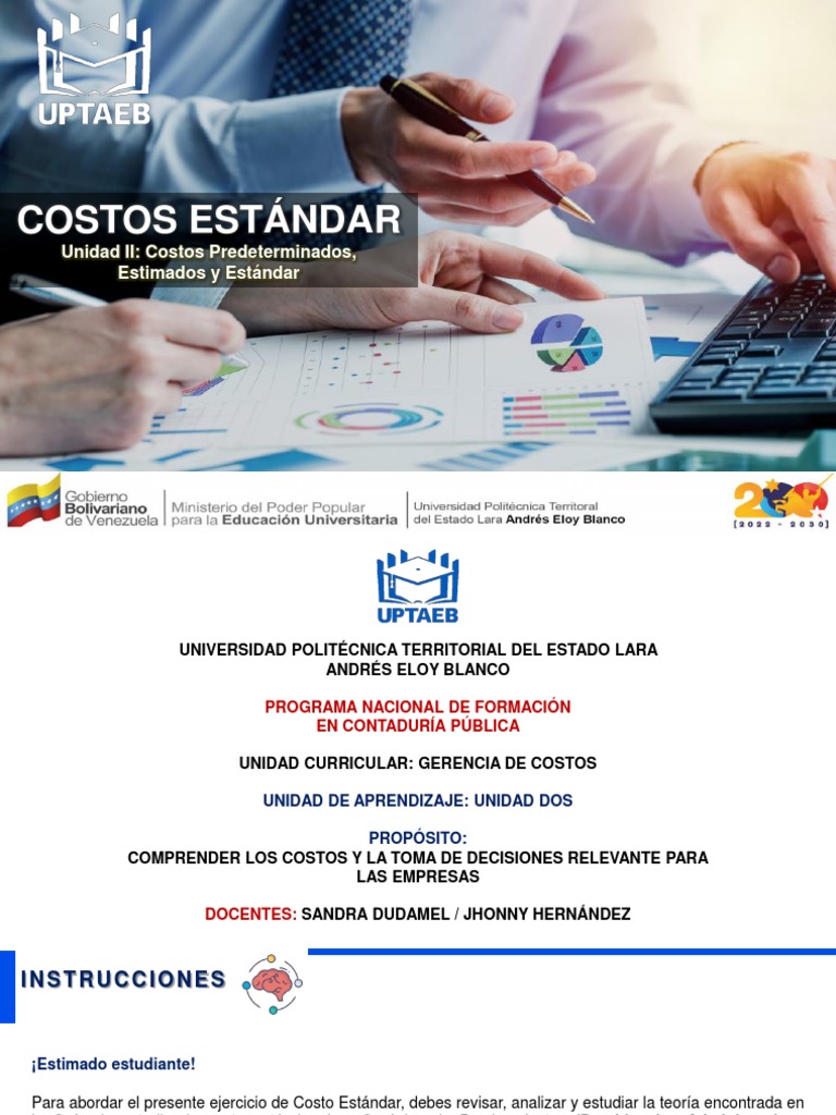 Unidad II Costos Predeterminados. Estimados y Estandar | PDF ... Unidad II Costos Predeterminados. Estimados y Estandar | PDF ...