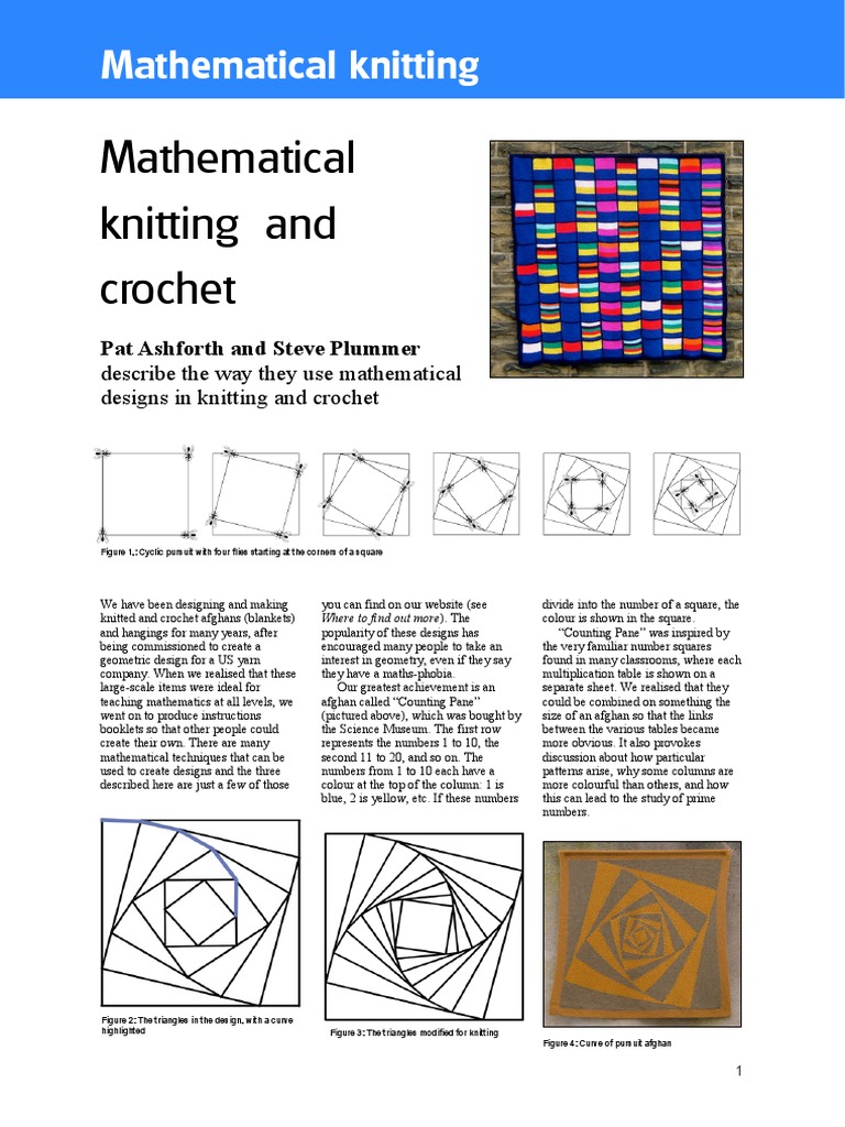 Mathematical Knitting and Crochet | PDF | Crochet | Knitting