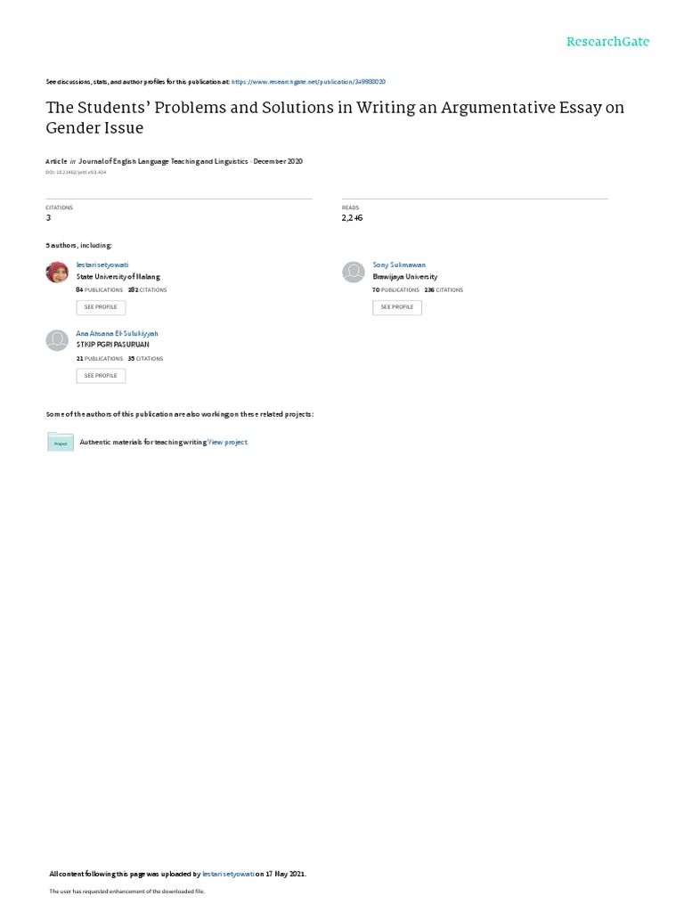 The Students Problems and Solutions in Writing An | PDF | English As A ...