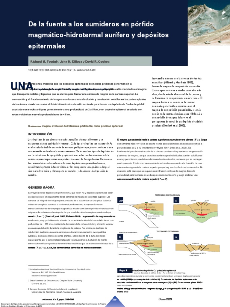 Tosdal Et Al., 2009, From Source To Sinks in Au Magm Hytherm Porph and ...