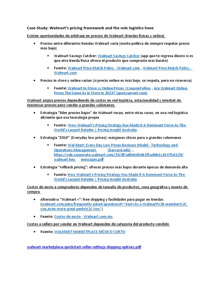 Case Study Walmart | PDF | Walmart | México