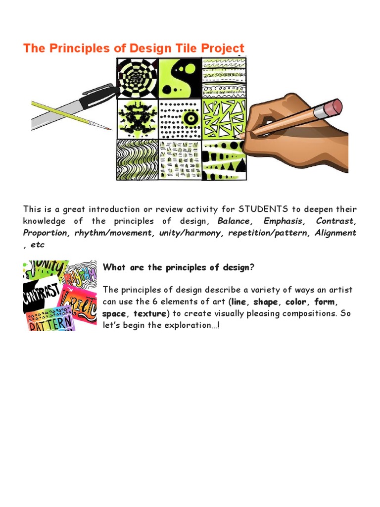 Principles of Design Tile Project | PDF | Pattern | Composition (Visual ...