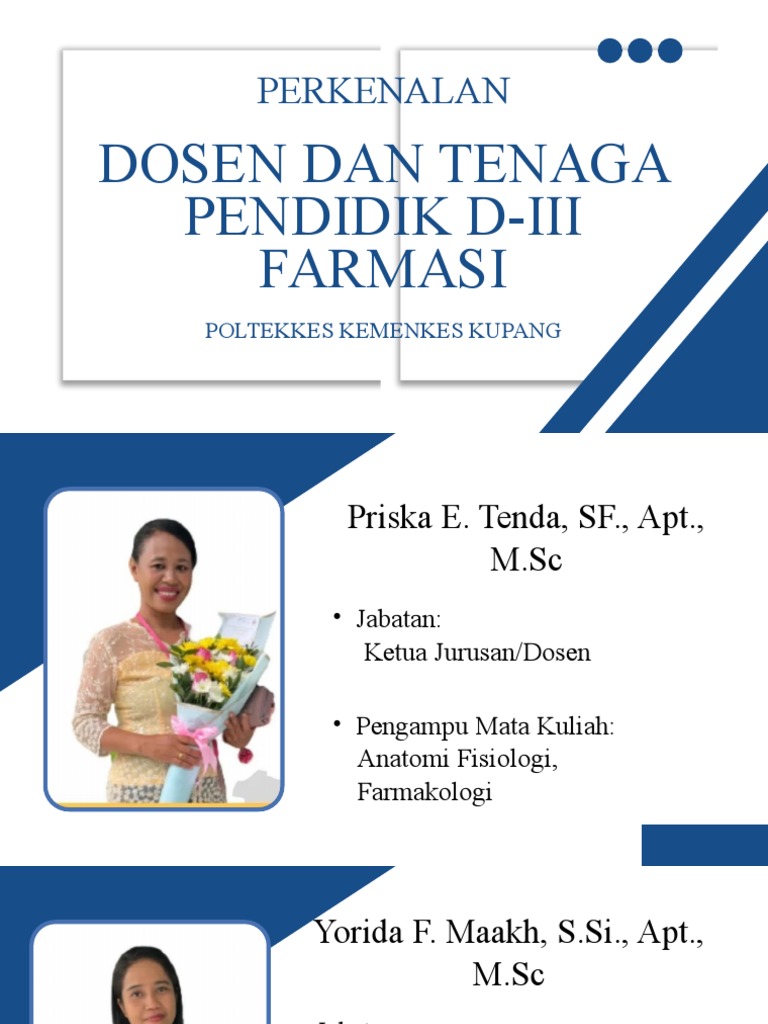 Perkenalan Dosen DanTendik Farmasi | PDF