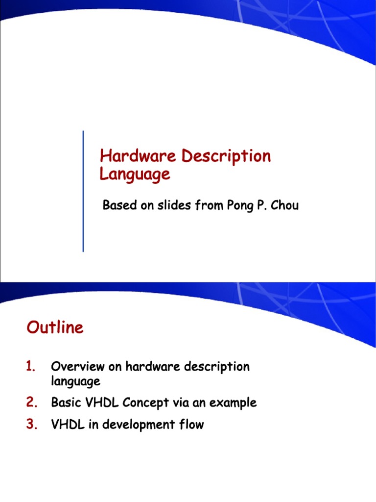 2) Lecture2 | PDF | Hardware Description Language | Vhdl