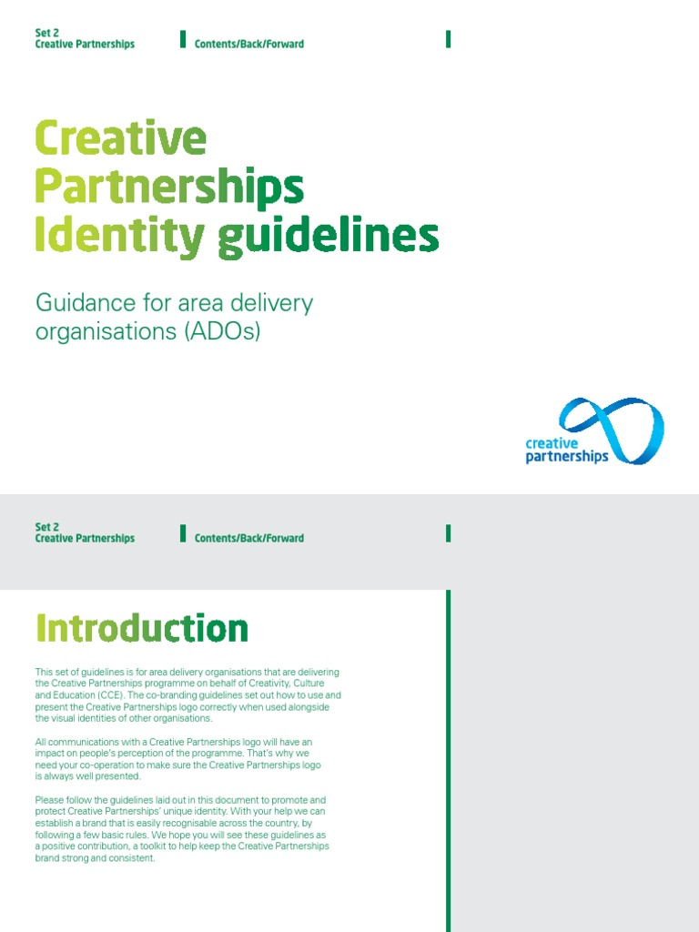 Creative Partnerships - Identity Guidelines | PDF | Logos | Advertising