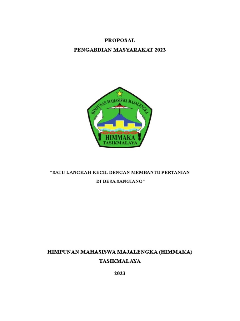 PROPOSAL Pengabdian Masyarakat | PDF