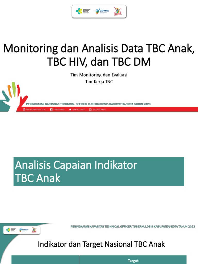 Monitoring Dan Analisis Data TBC Anak, TBC HIV, Dan TBC DM - Peningkatan Kapasitas TO TBC Tahun ...