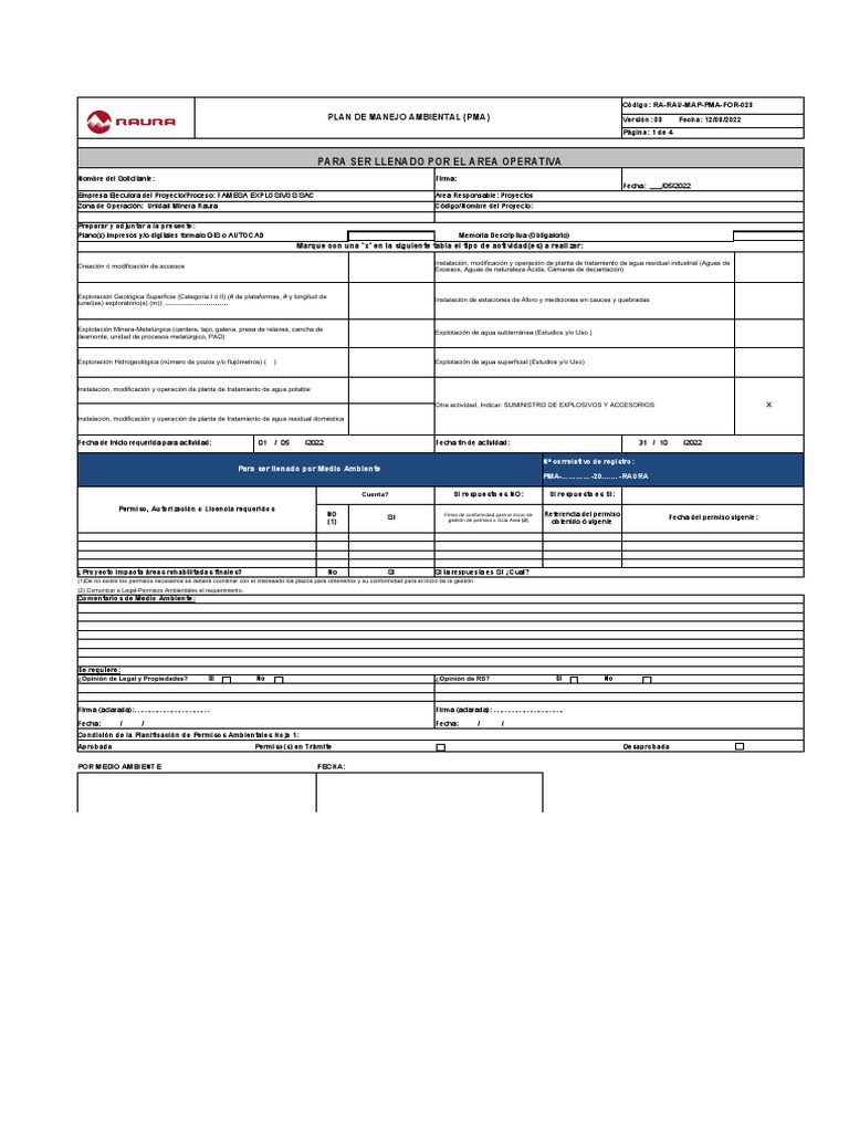 Pma Ra Rau Map Pma For 023 Raura v1 | PDF | Residuos | Reciclaje