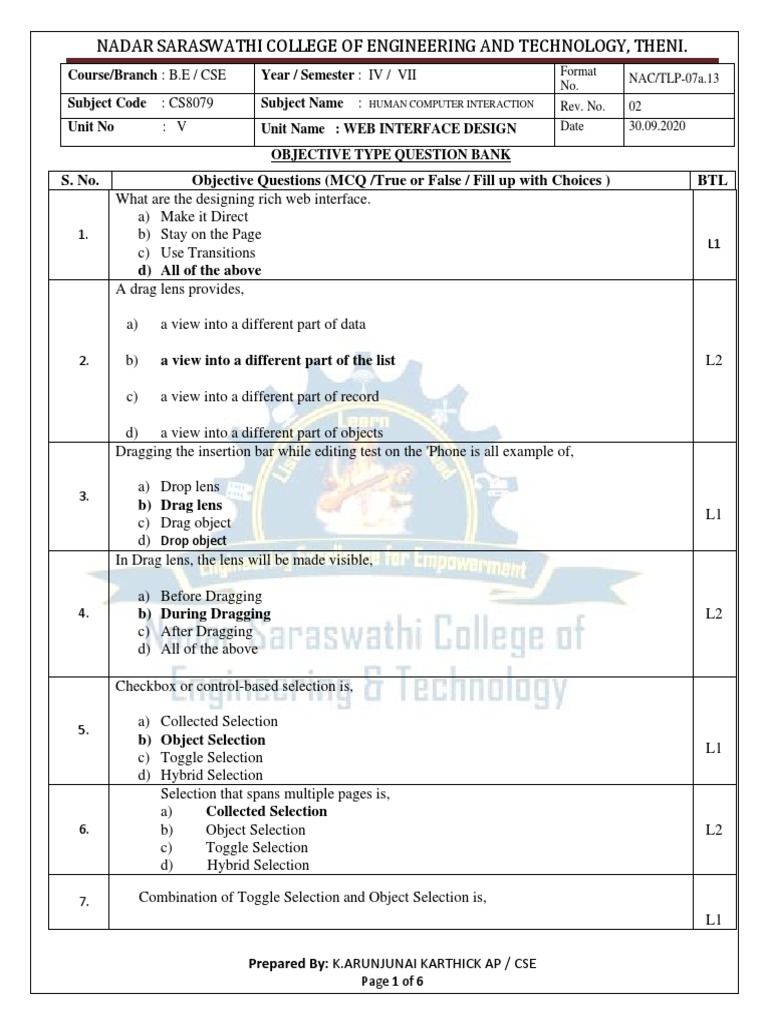 CS8079 HCI Unit 5m | PDF | User Interface | Personal Computers