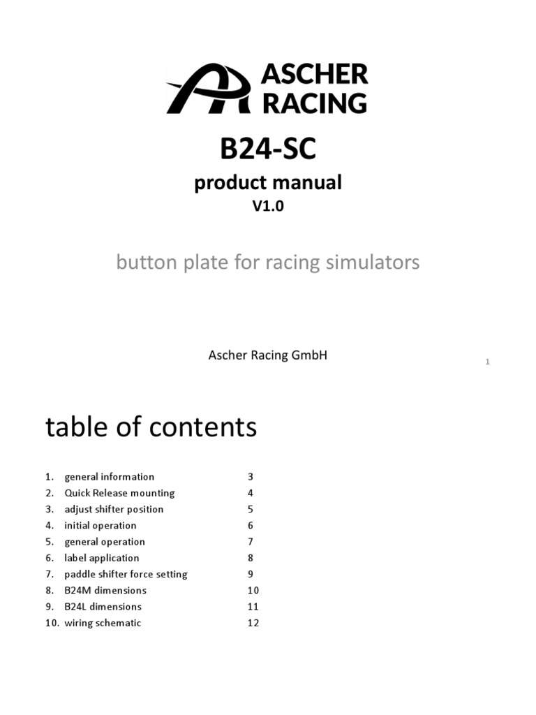 B24-SC Button Plate Manual | PDF | Screw | Switch