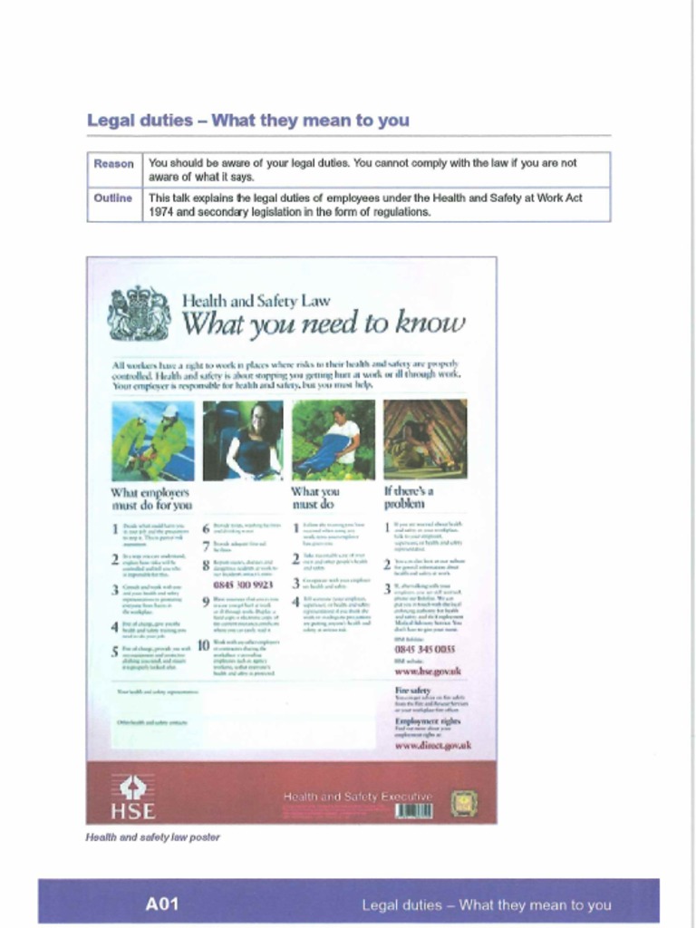 A01 Legal Duties - What They Mean To You | PDF