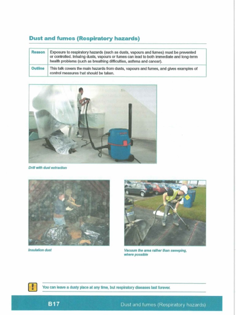 B17 Dust & Fumes - Respiratory Hazards | PDF