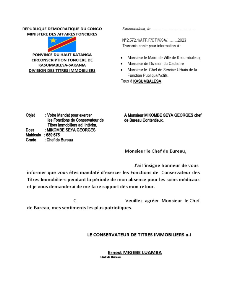 Lettre D'interim | PDF