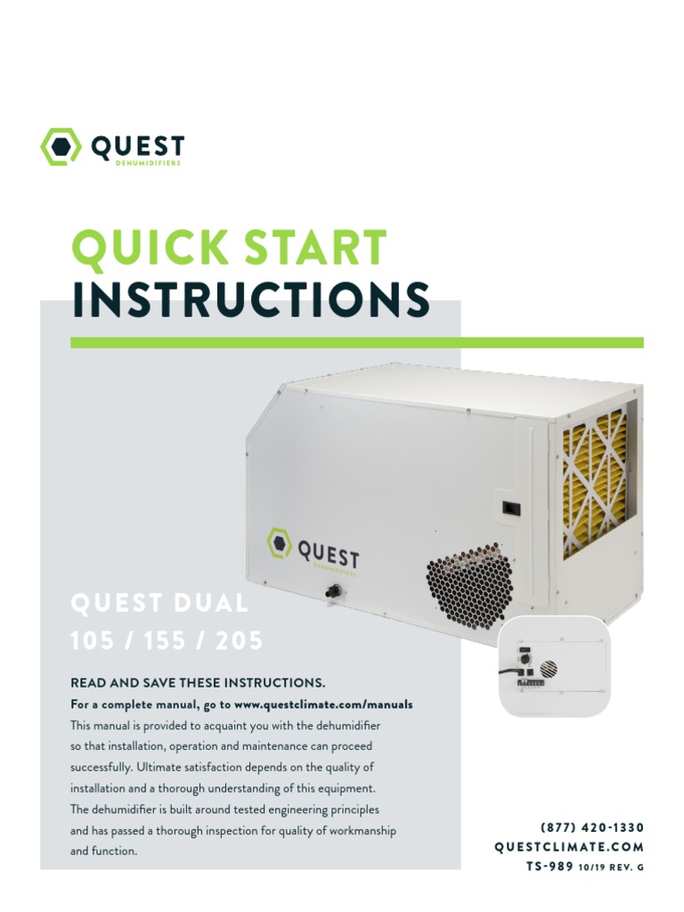 Quest 105 155 205 Dual Quick Start Guide | PDF | Electric Power | Electronics