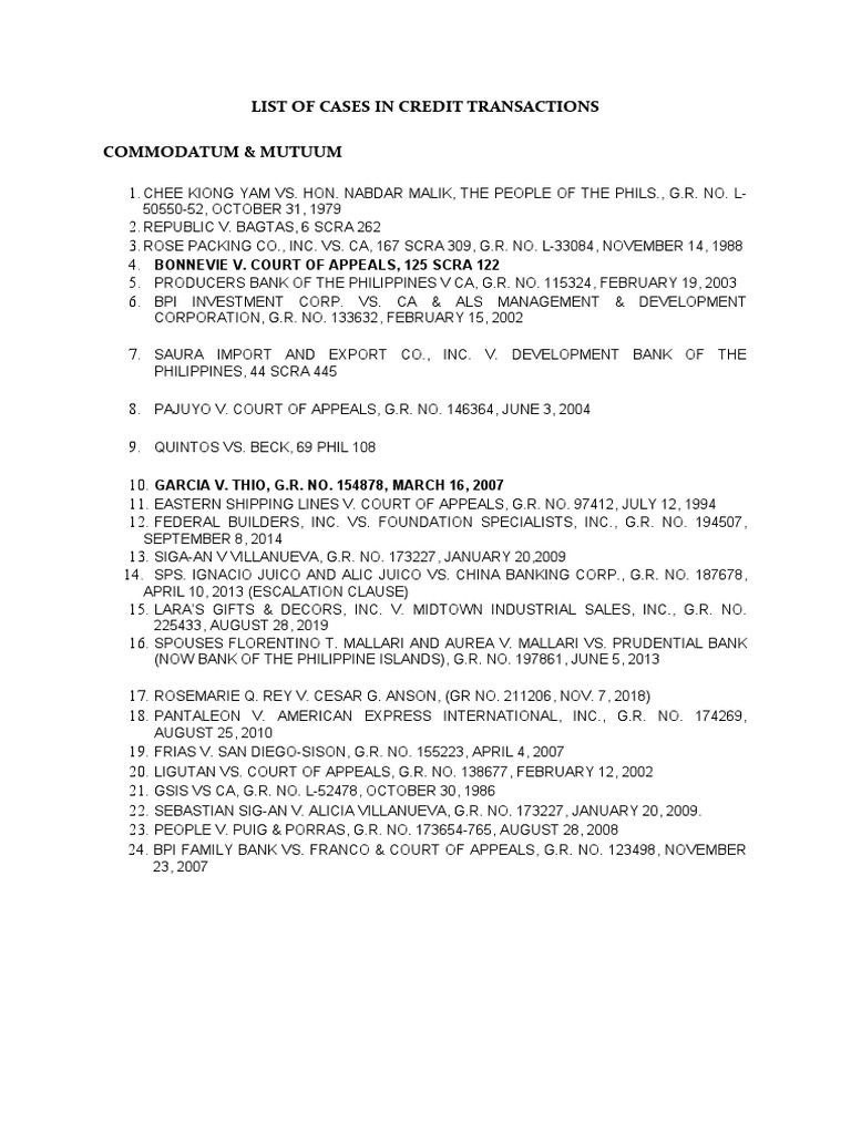 CT Commodatum and Mutuum | PDF | Mortgage Loan | Loans
