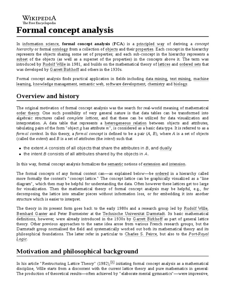 Formal Concept Analysis | PDF | Mathematics | Logic