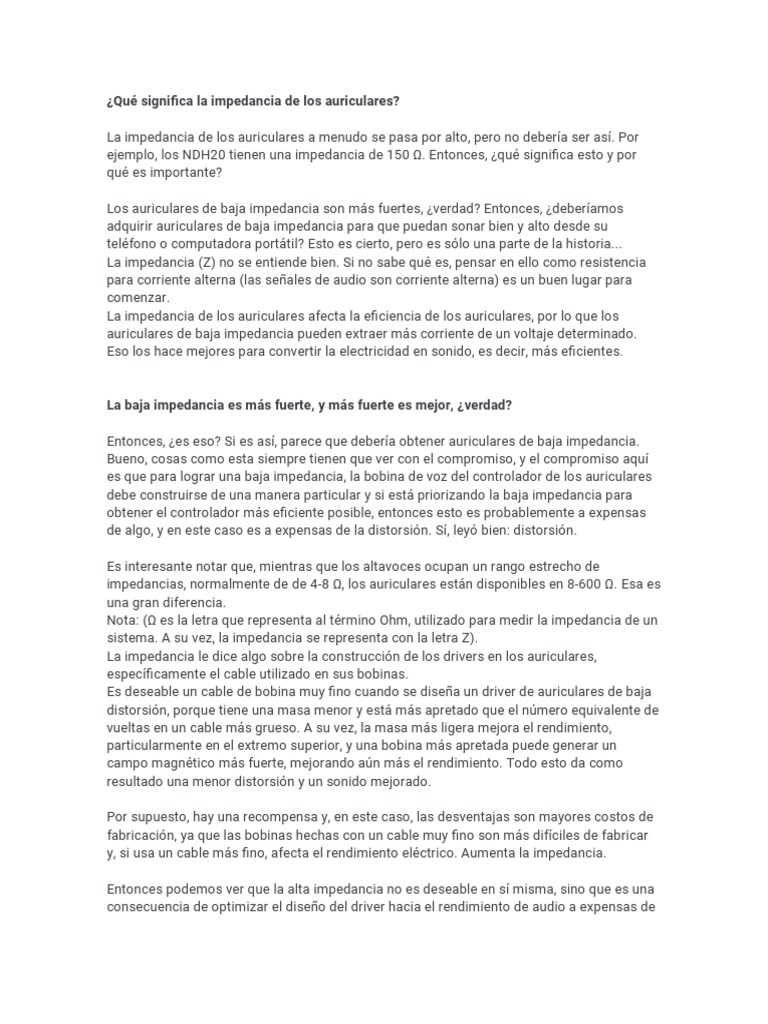 Material Complementario Sobre Auriculares y Amplificadores de ...