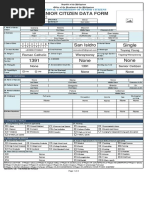 Senior Citizen Data Form Template | PDF