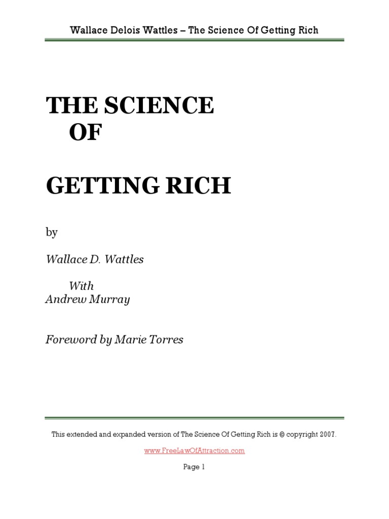 The Science of Getting Rich | PDF | The Science Of Getting Rich | Mind