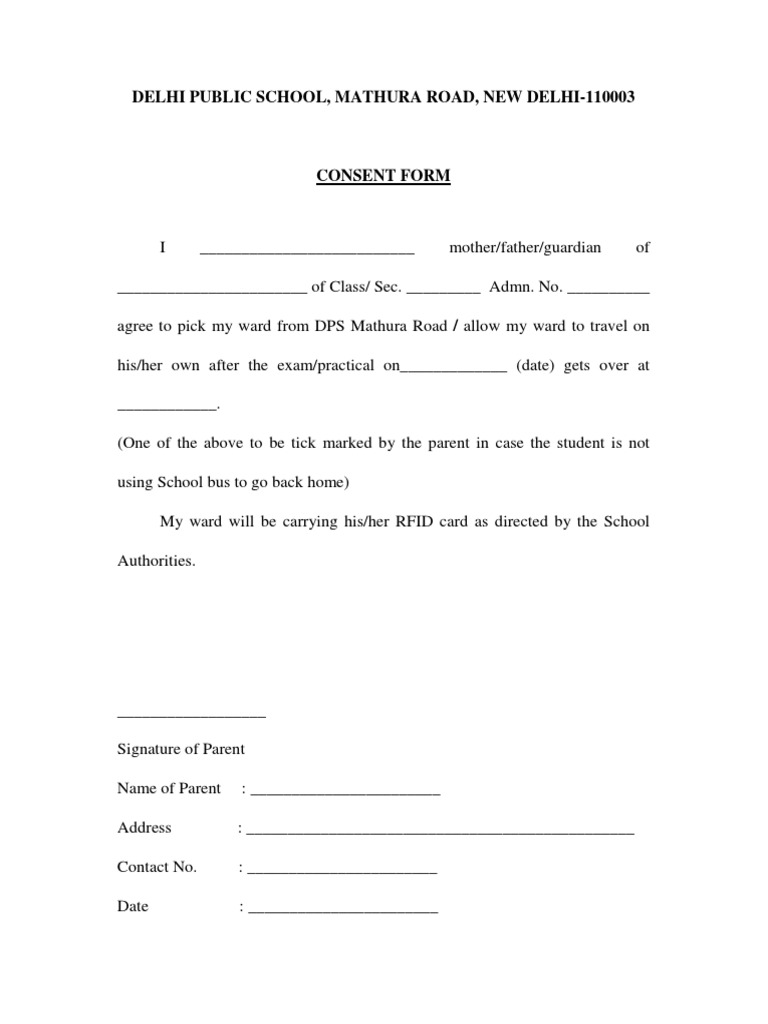Consent Form | PDF | Career & Growth | Social Science