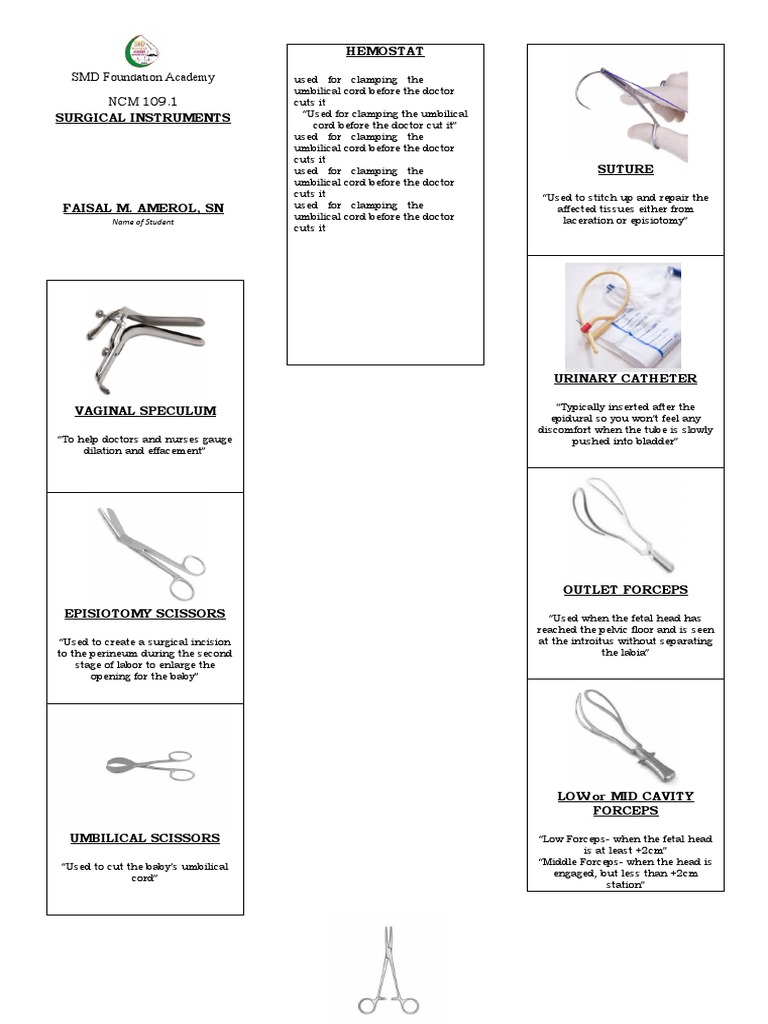 Delivery Room Instruments | PDF | Childbirth | Human Reproduction