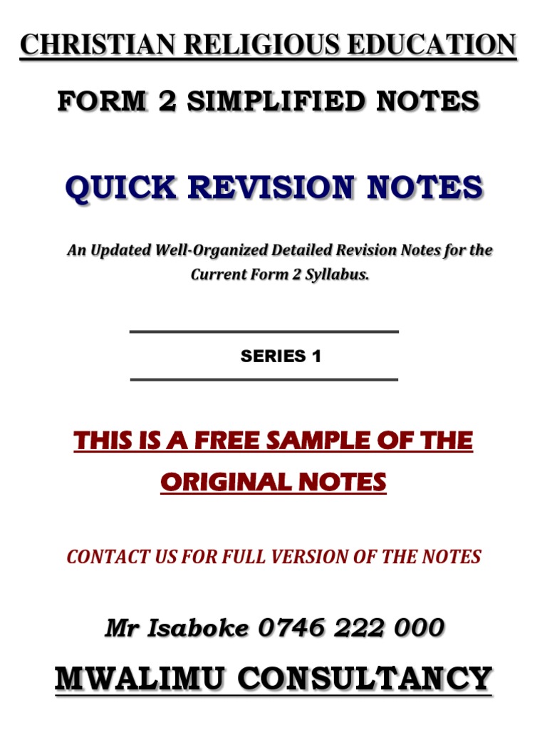 f2 Cre Simplified Notes SP | PDF | Jesus | John The Baptist