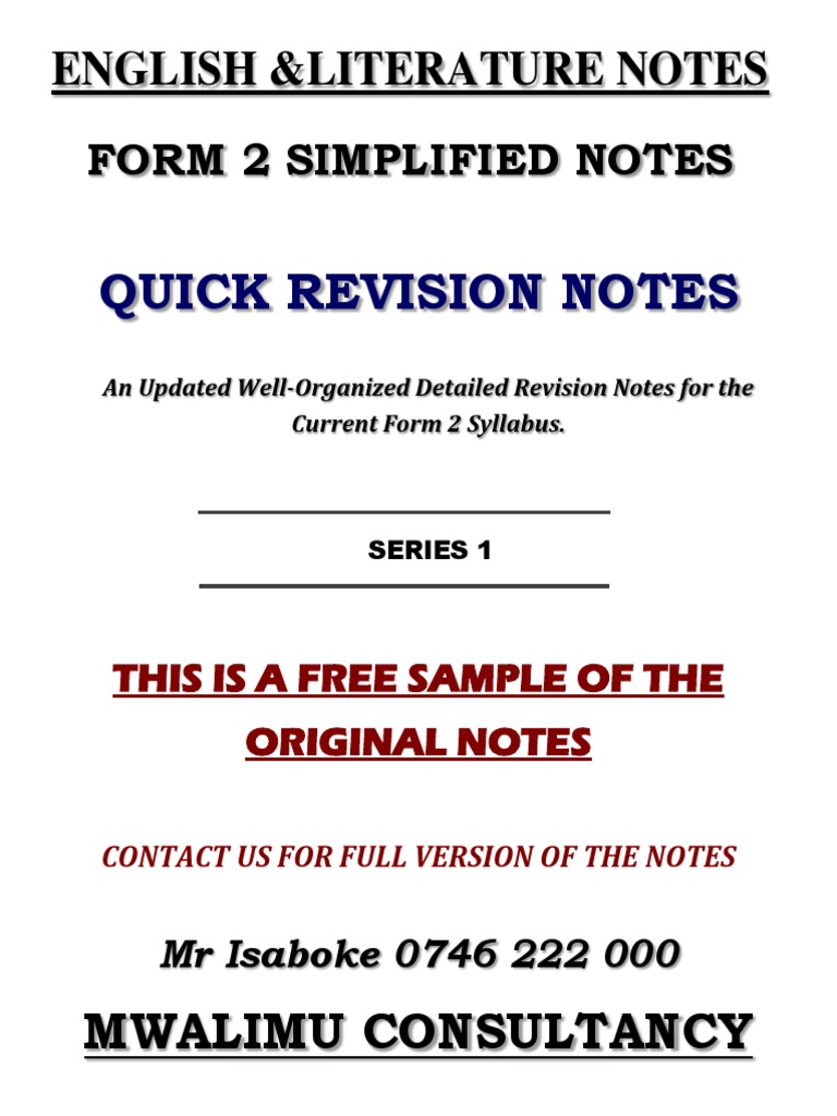 f2 English Simplified Notes SP | PDF | Stress (Linguistics) | Word
