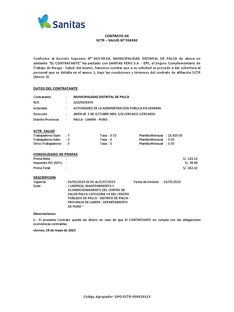 Poliza Tecnicos | PDF | Negocios | Finanzas y administración del dinero