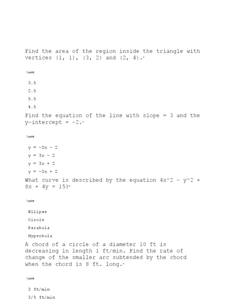 Eval Math | PDF | Circle | Ellipse
