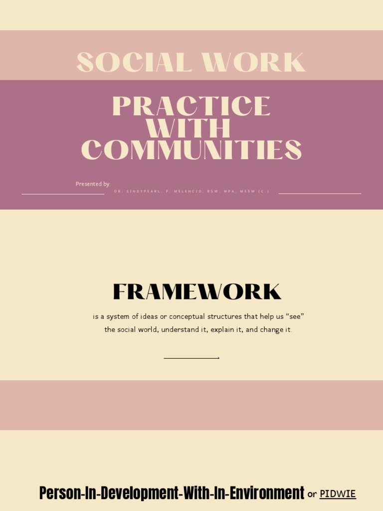 Social Work Practice With Communities Presented By Pdf Community