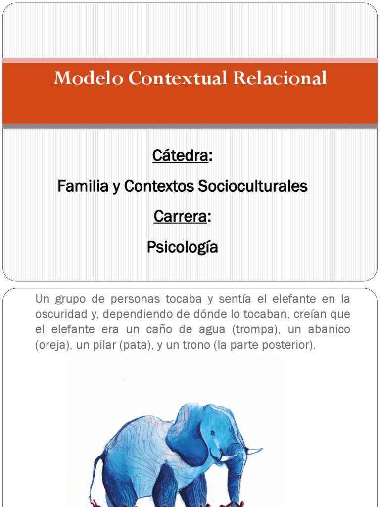 Modelo Contextual Relacional: Cátedra: Familia y Contextos ...