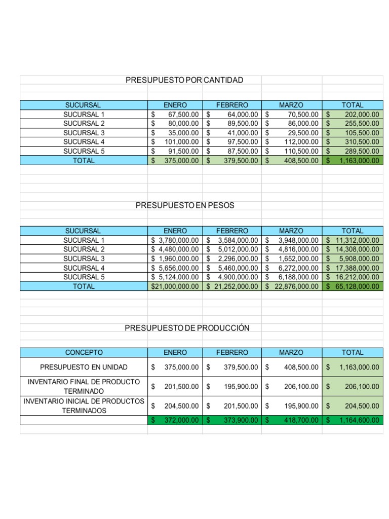 Caso Practico Terminado Costos | PDF | Presupuesto | Inventario