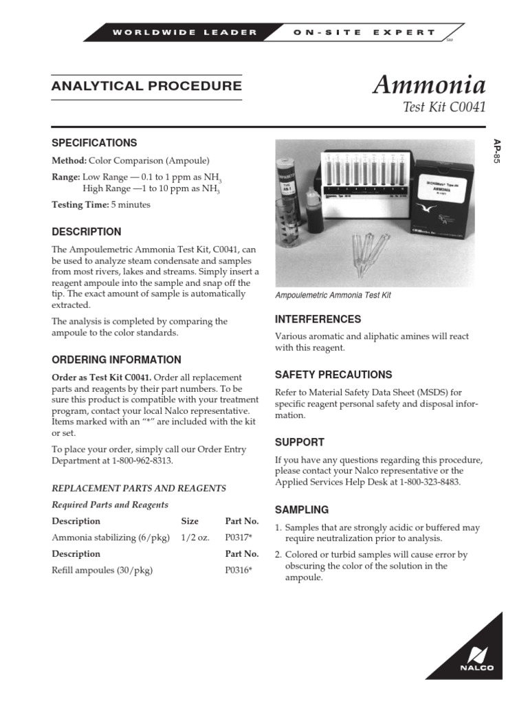 Amonio 085 | PDF | Ammonia | Physical Sciences