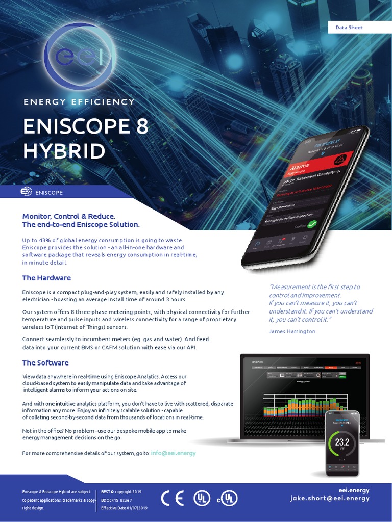Eniscope Data Sheet (PT. EEI) | PDF | Cloud Computing | Internet Of Things