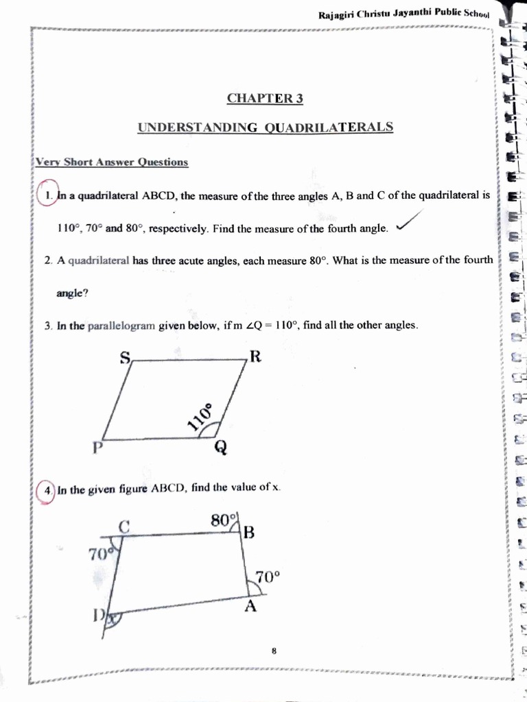 Understanding Quadrilaterals Workbook Pdf