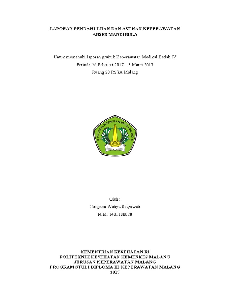 Penanganan Abses Mandibula dalam Keperawatan | PDF | Pengembangan Diri