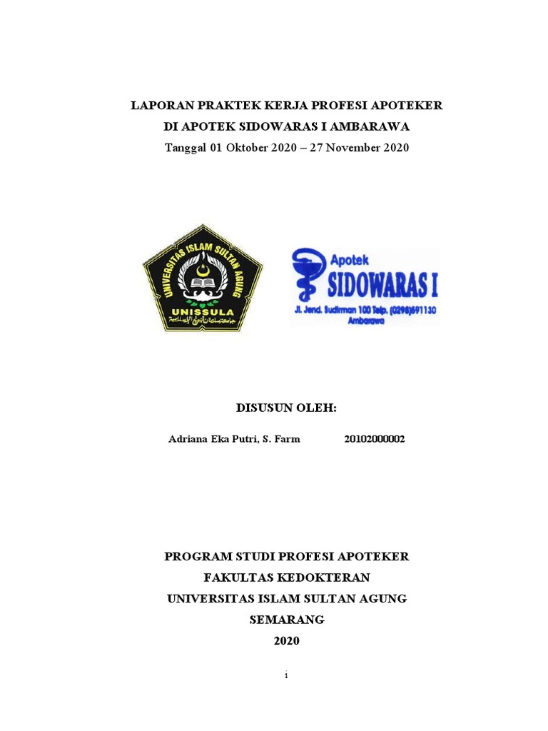 Lap. Pkpa Apotek. Fix | PDF