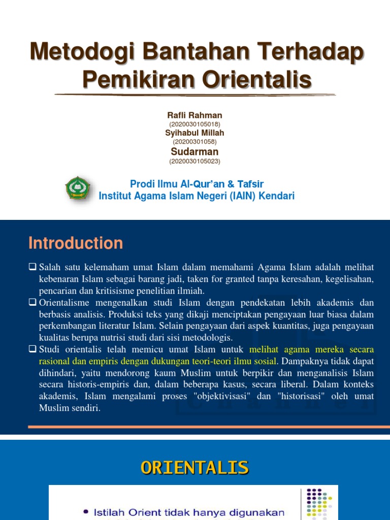 Metodologi Bantahan Orientalis | PDF | Ilmu Sosial | Filsafat