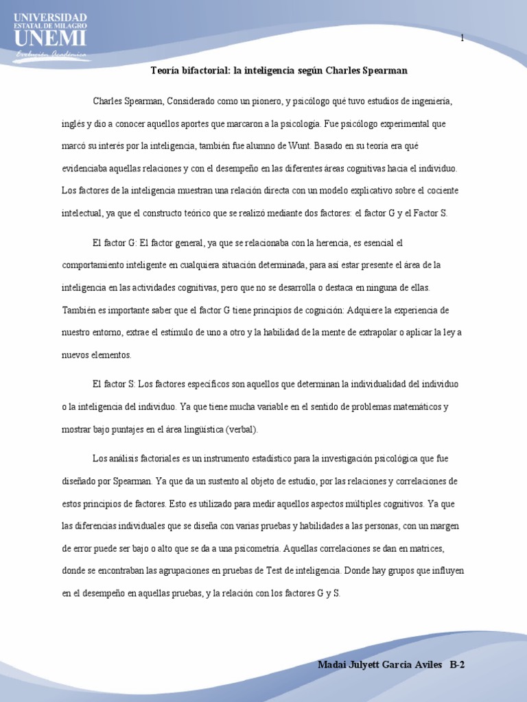 Teoría Bifactorial | PDF