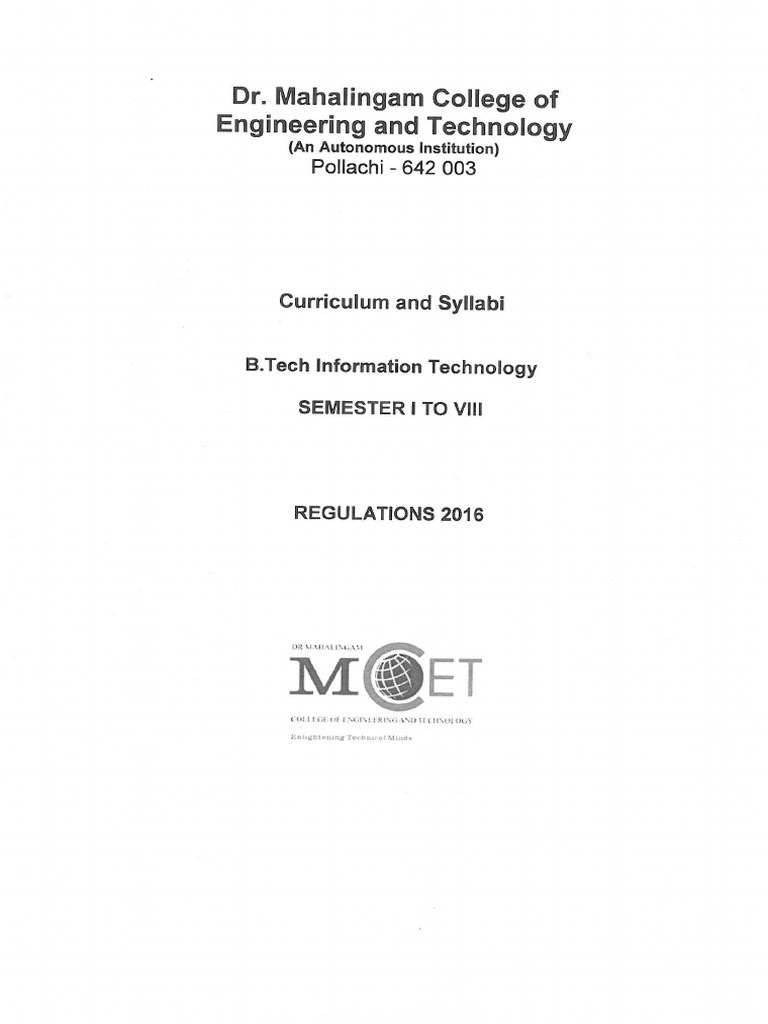 B.tech. Information Technology - v7 | PDF