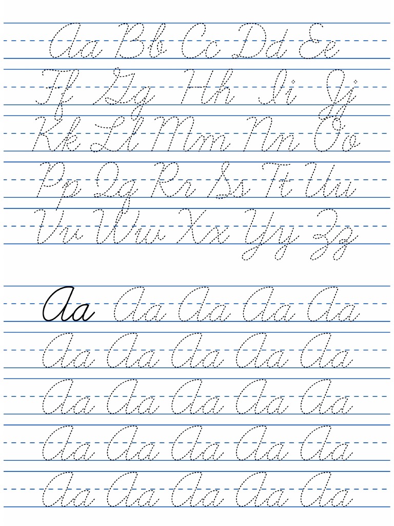 Cursive Tracing A5size | PDF
