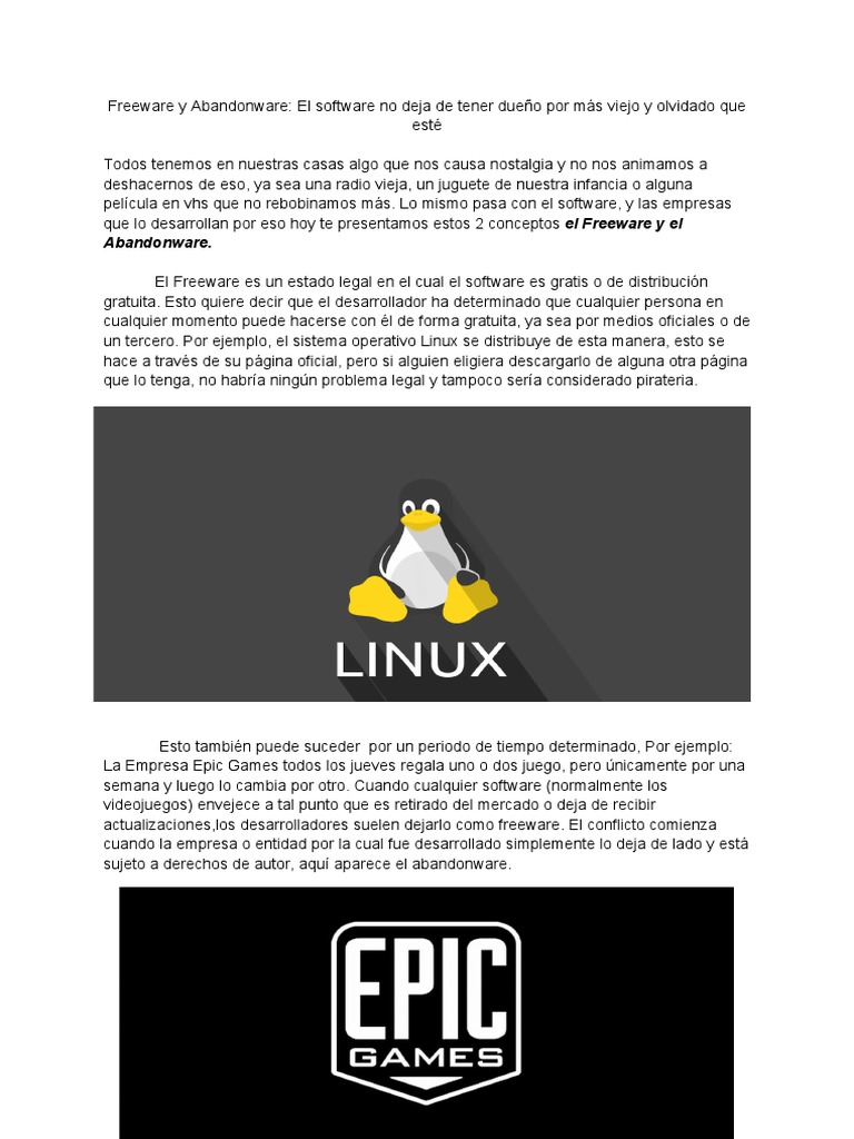 Freeware y Abandonware | PDF | Software | Informática