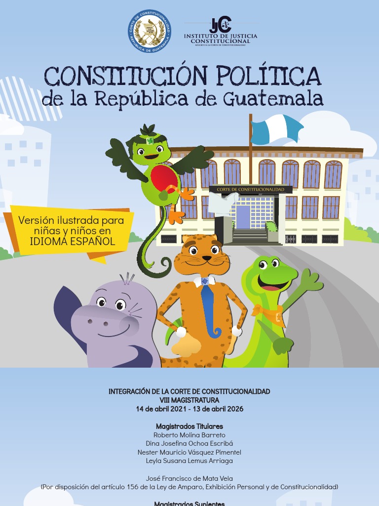Constitución Política de La República de Guatemala, Versión Ilustrada para Niños y Niñas Español ...