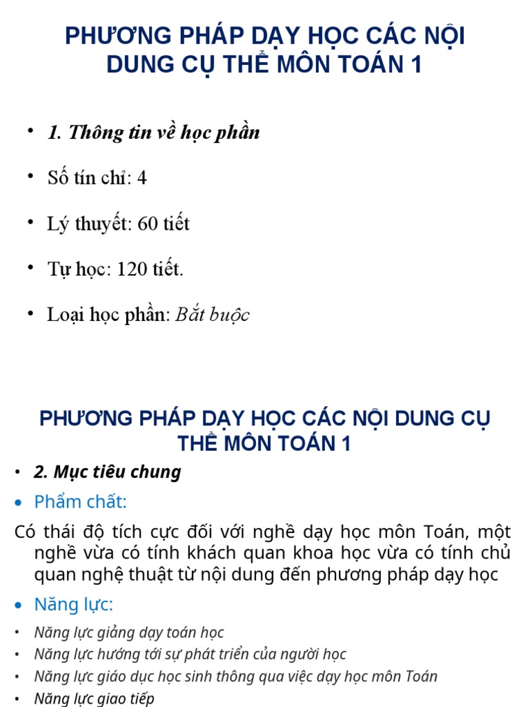 PPDH Cac Noi Dung Mon Toan | PDF