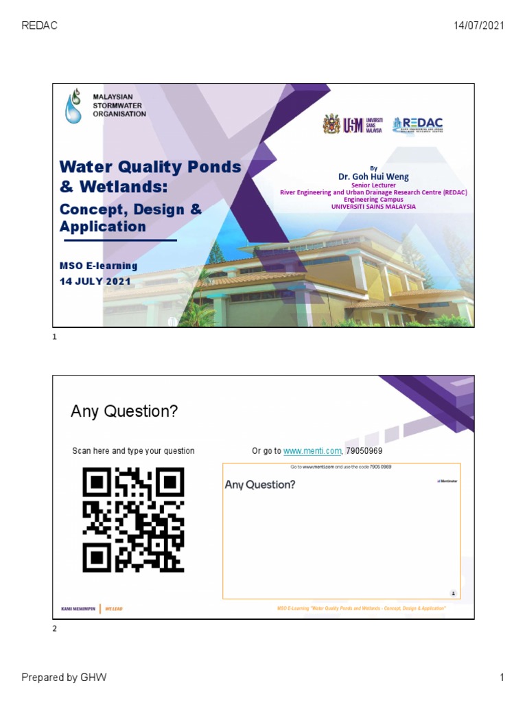 MSO Water Quality Ponds & Wetlands Course - 140721 - Handout | PDF ...