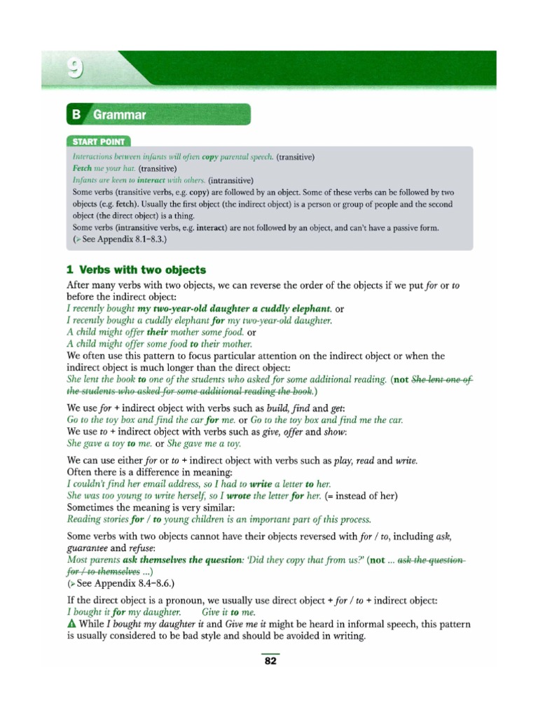 Verb Patterns 1-Grammar For CAE CPE | PDF