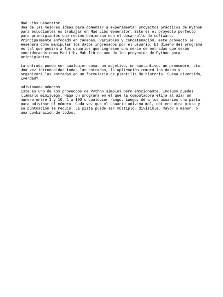 Mad Libs Generator | PDF