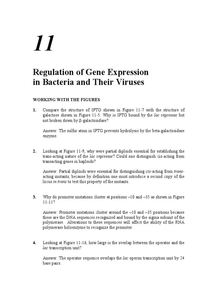Chapter 11 | PDF | Operon | Repressor
