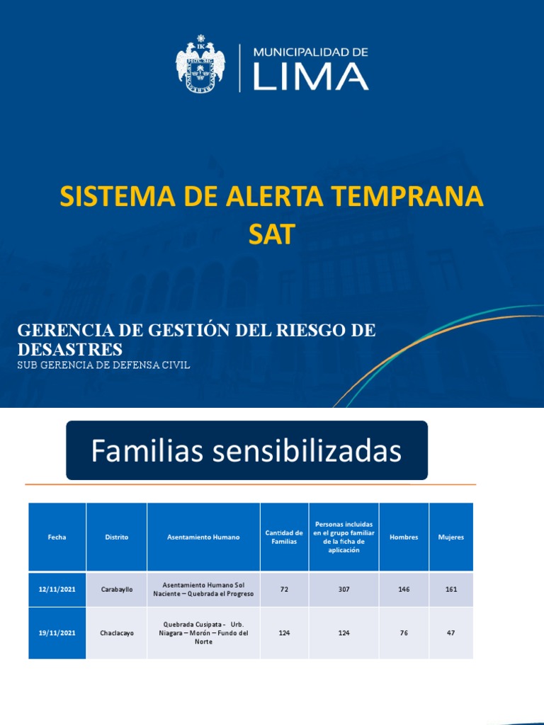 Sistema de Alerta Temprana SAT: Gerencia de Gestión Del Riesgo de Desastres | Descargar gratis ...